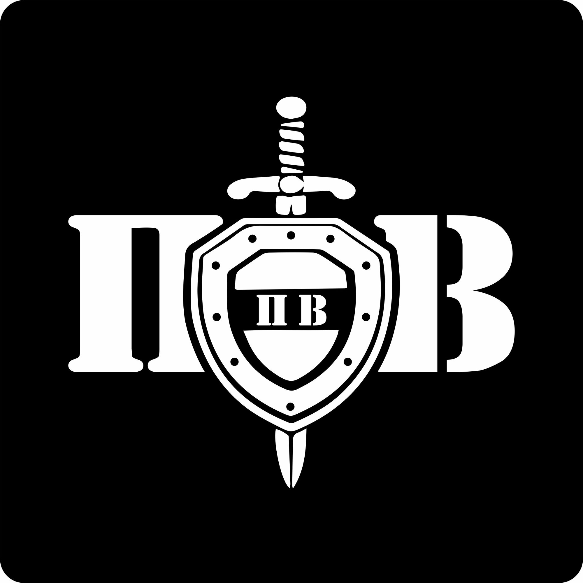 Виниловая наклейки на автомобиль на стекло на кузов авто Щит и меч Пограничные войска 20х17 см