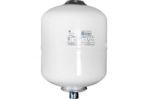 Расширительный бак Stout , для ГВС 8 л. вертикальный (цвет белый)