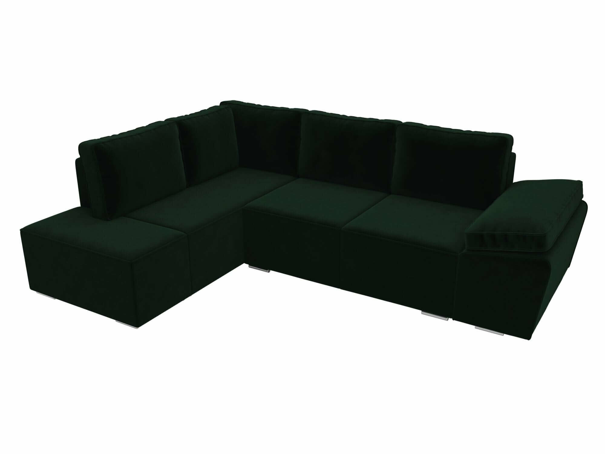 Artum Диван угловой Хавьер, Диван еврокнижка Хавьер велюр зеленый левый