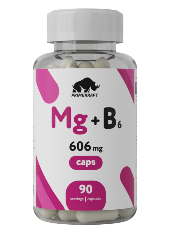 Prime Kraft Magnesium B6 - Витаминно-Минеральный Комплекс с Магнием и В6, 90 капсул
