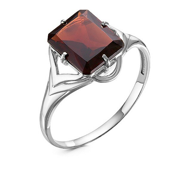 Кольцо тонкое, широкое JEWELIN, серебро, 925 проба, родирование, кристалл