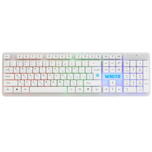 Клавиатура Defender White GK-172 RU, радуж. подсветка,104 кнопки