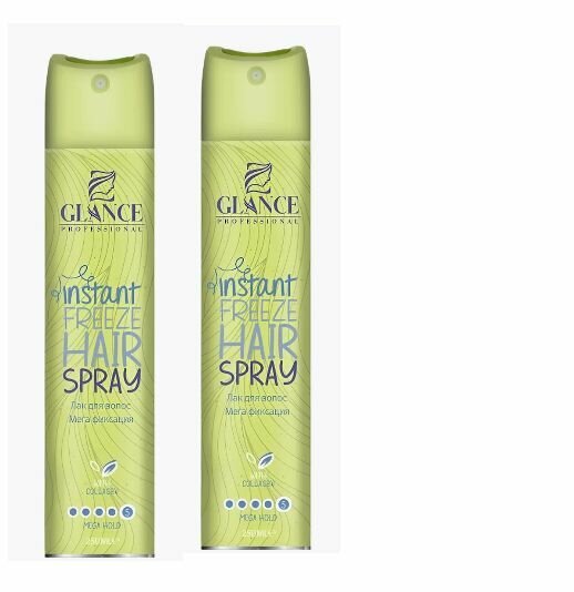 GLANCE Professional Лак для волос COLLAGEN Мега фиксация, 250 мл, 2 уп.
