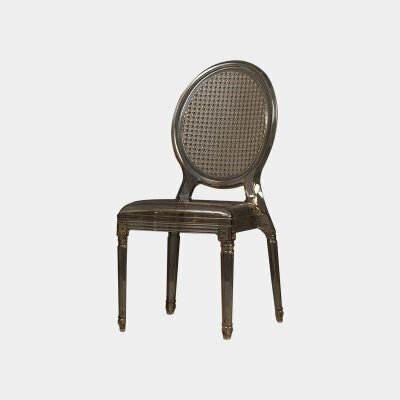 Стул прозрачный штабелируемый GHOST CHAIR из поликарбоната (Стул без подлокотника прозрачный янтарь)