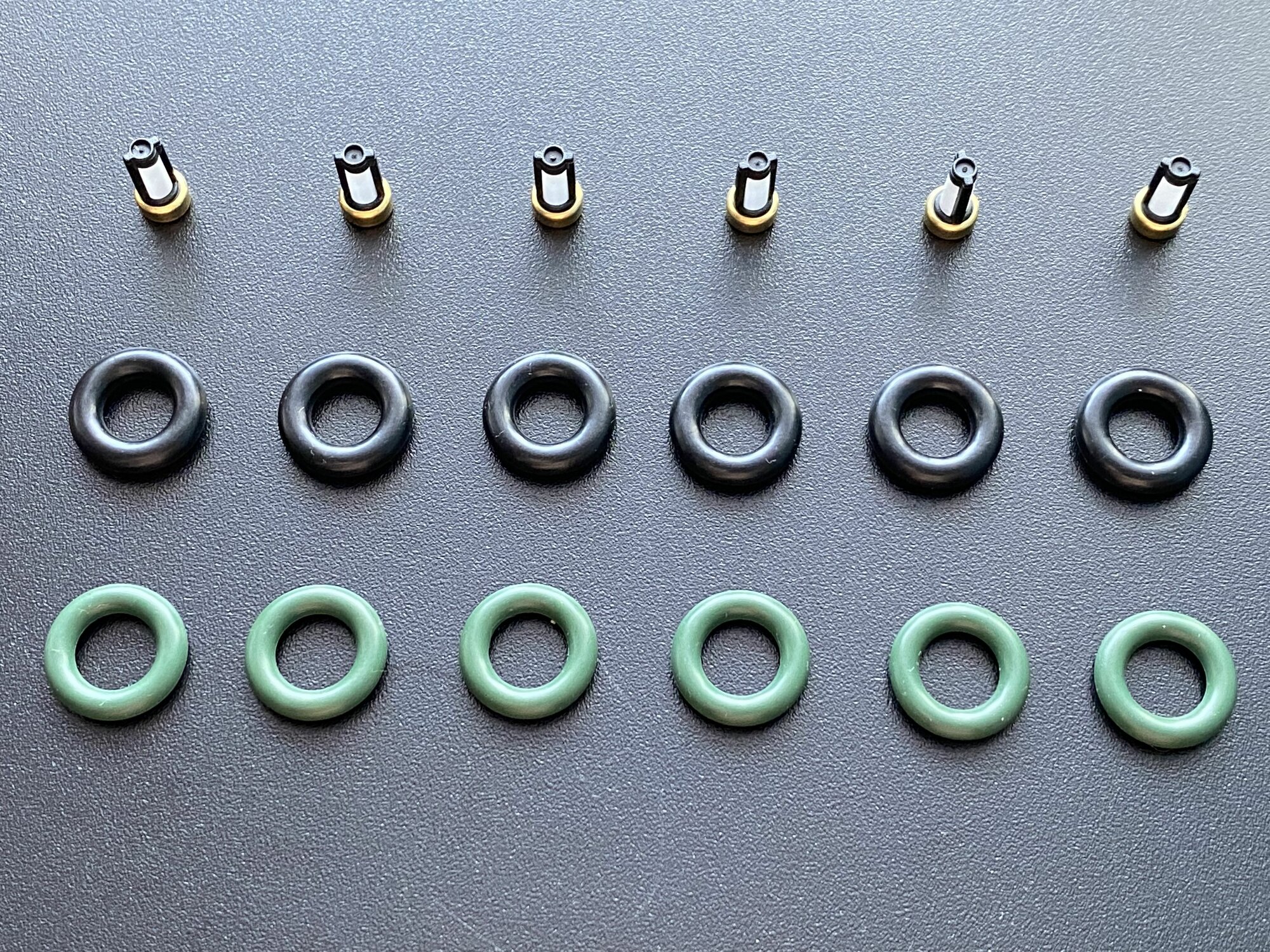 Комплект колечек топливной форсунки на 6 штук BMW