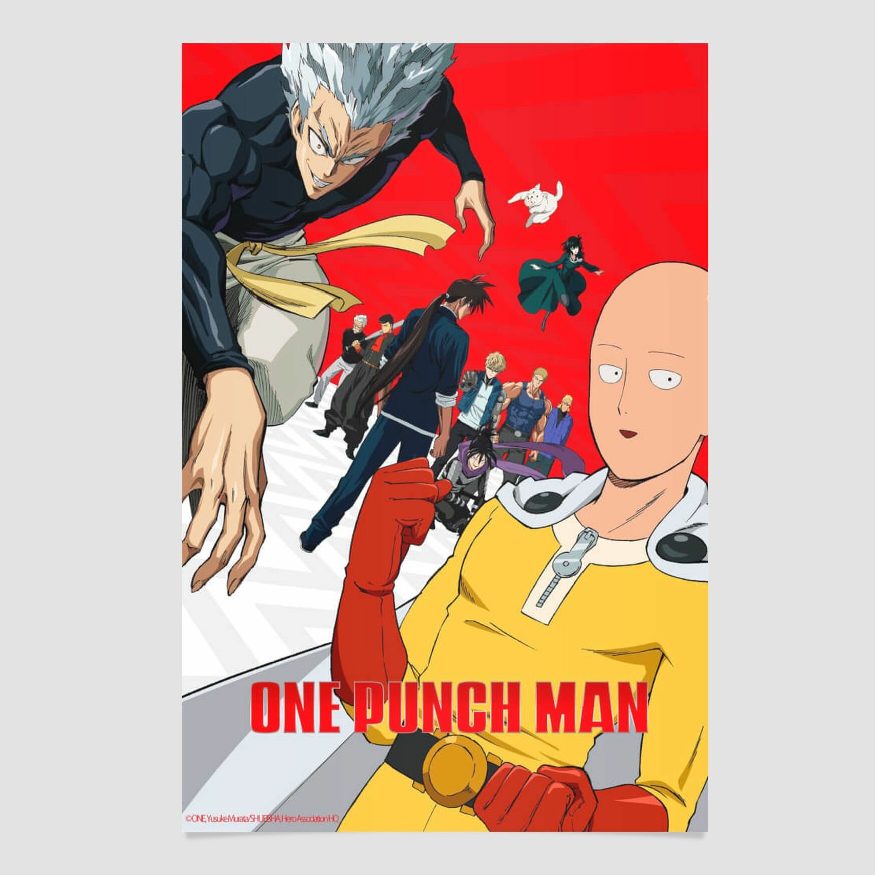 Интерьeрный постер (плакат на стену) аниме Ванпанчмен - 40x60 см. - от Poster4me
