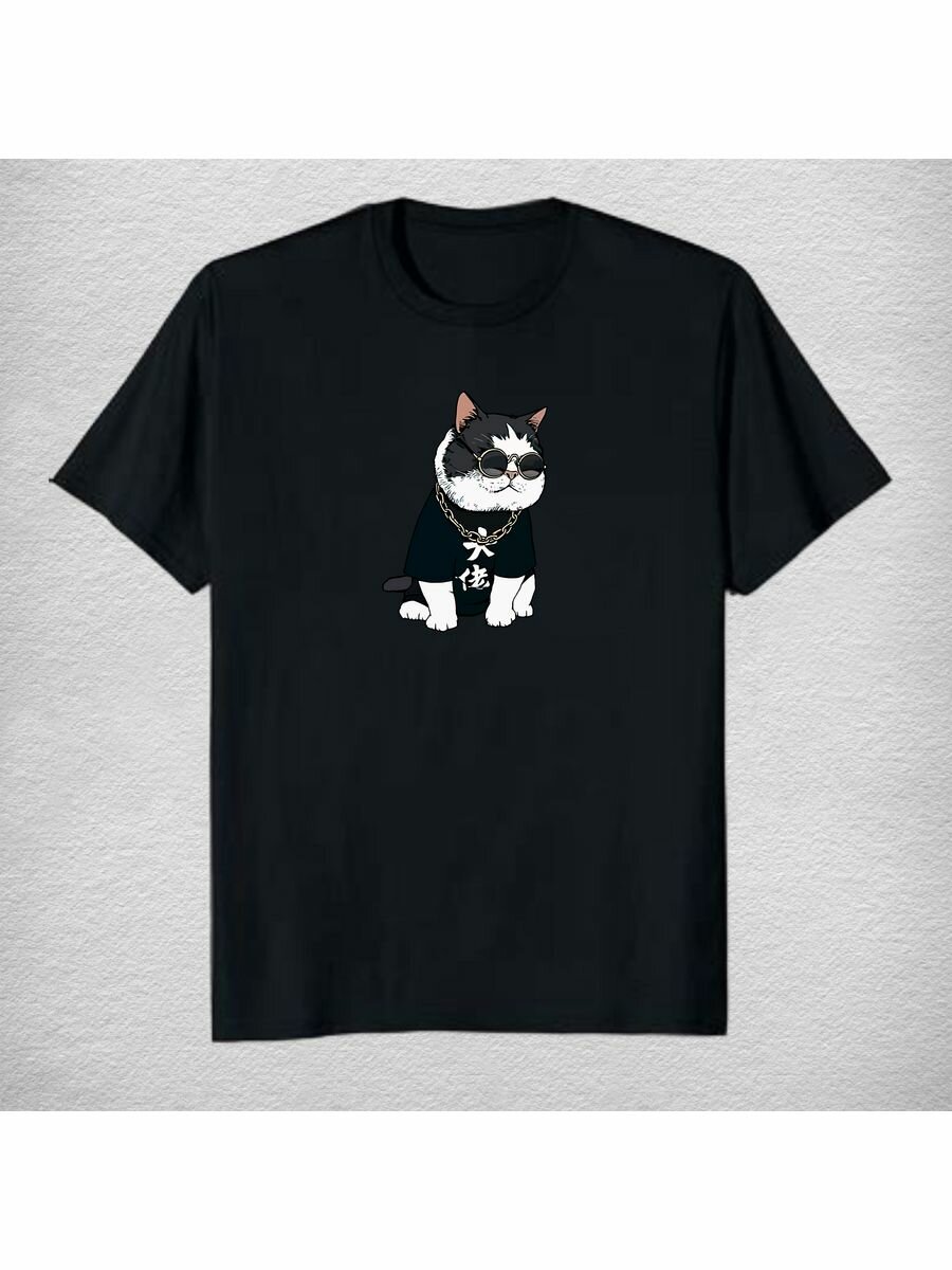 Футболка кот стильный