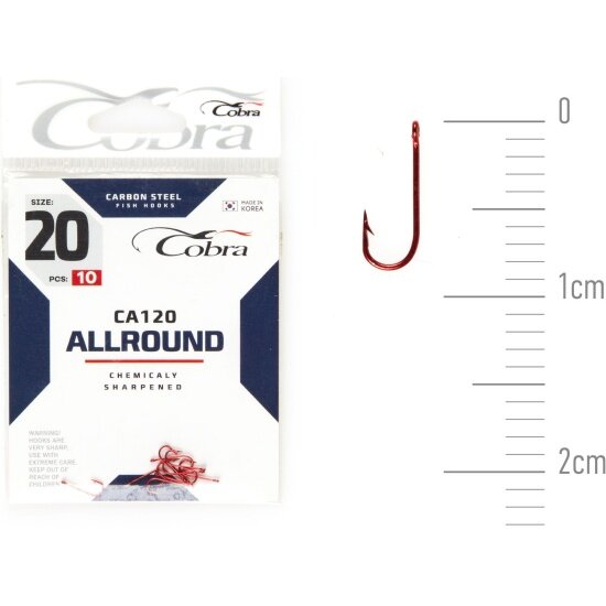 Крючки Cobra ALLROUND CA120 размер 020 10шт.