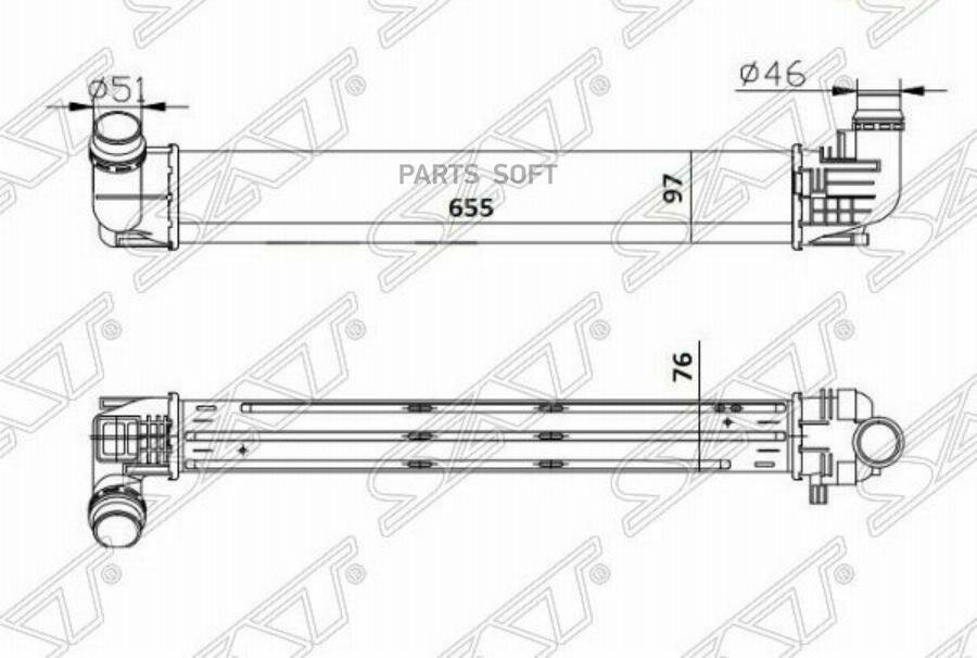 Интеркулер Renault Duster 10-21 Sat арт. ST-8200880552