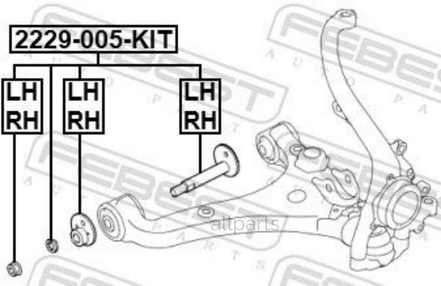FEBEST 2229-005-KIT Болт эксцентрик KIA MOHAVE -19 к-кт (на обе стороны)