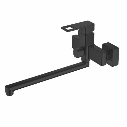 Смеситель для ванны Haiba HB22615-7, длинный излив, латунь, черный