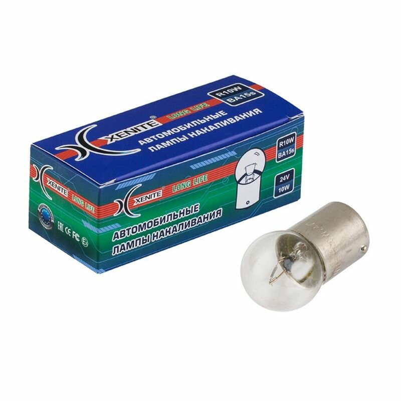 Лампа накаливания сигнальная Xenite LONG LIFE, PY21W, BAU15s, 3200K, 24V, 21W (цена за 1 шт.)
