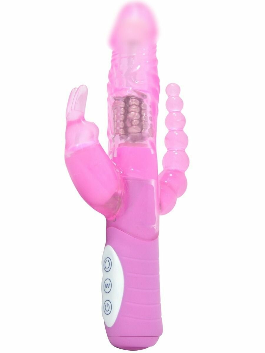 Вибратор с тройной стимуляцией, 10.5см