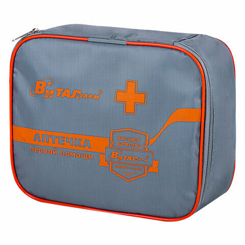 Аптечка первой помощи офисная виталфарм, до 30 человек, текстильная сумка, 00-00003777