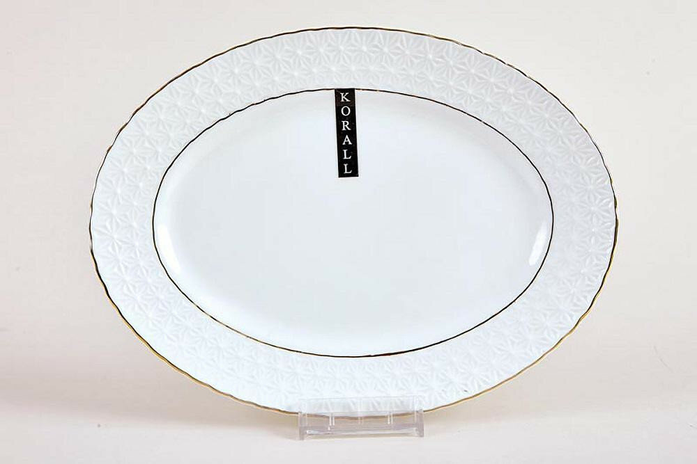 Блюдо 35.5 см Снежная королева овал Коралл 749282