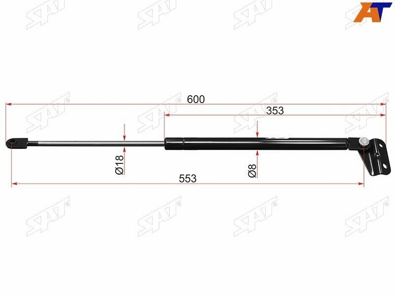 . SAT Амортизатор (Газовый упор) задней двери для HONDA CR-V RD5 01-06
