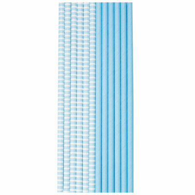 Трубочка д/кокт Пастель голубая 12шт/G
