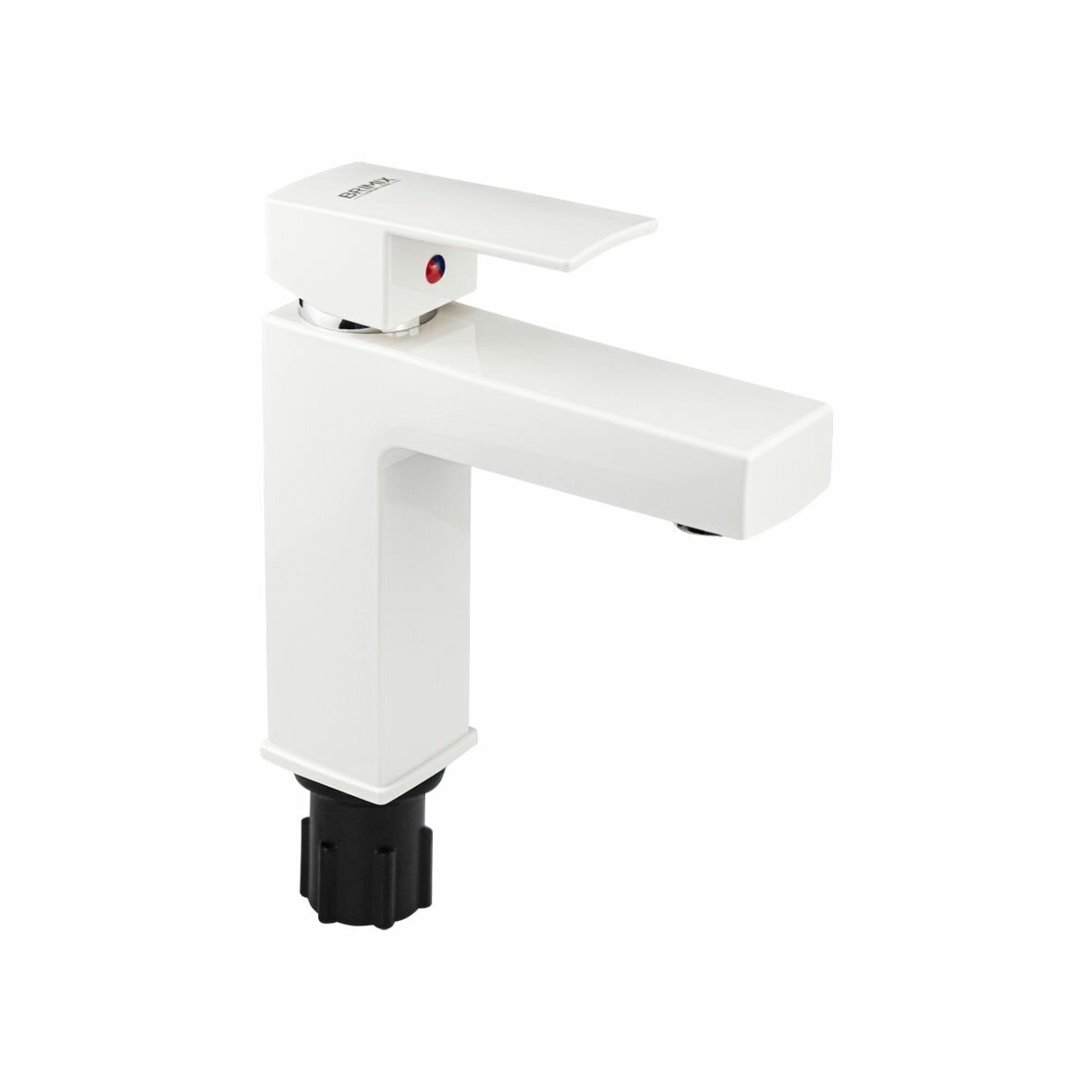 BRIMIX - Смеситель на раковину, шаровый, из высокопрочного пластика АБС, белый, квадратный корпус 5973