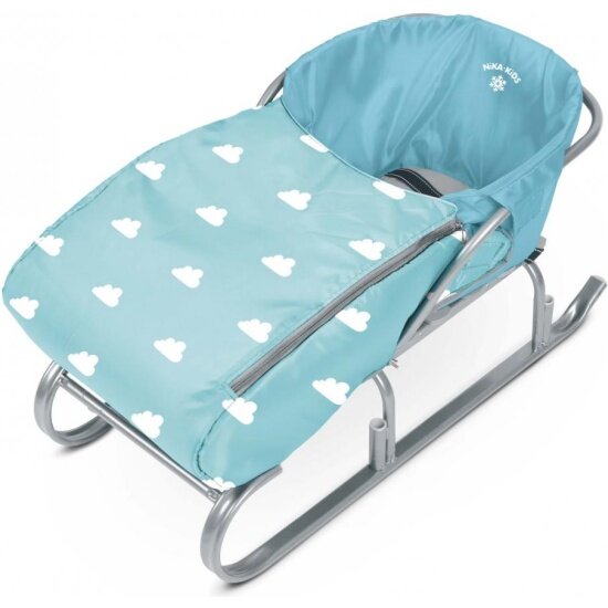 Матрас с накидкой для ног Nika СС3 (с облачками голубой)