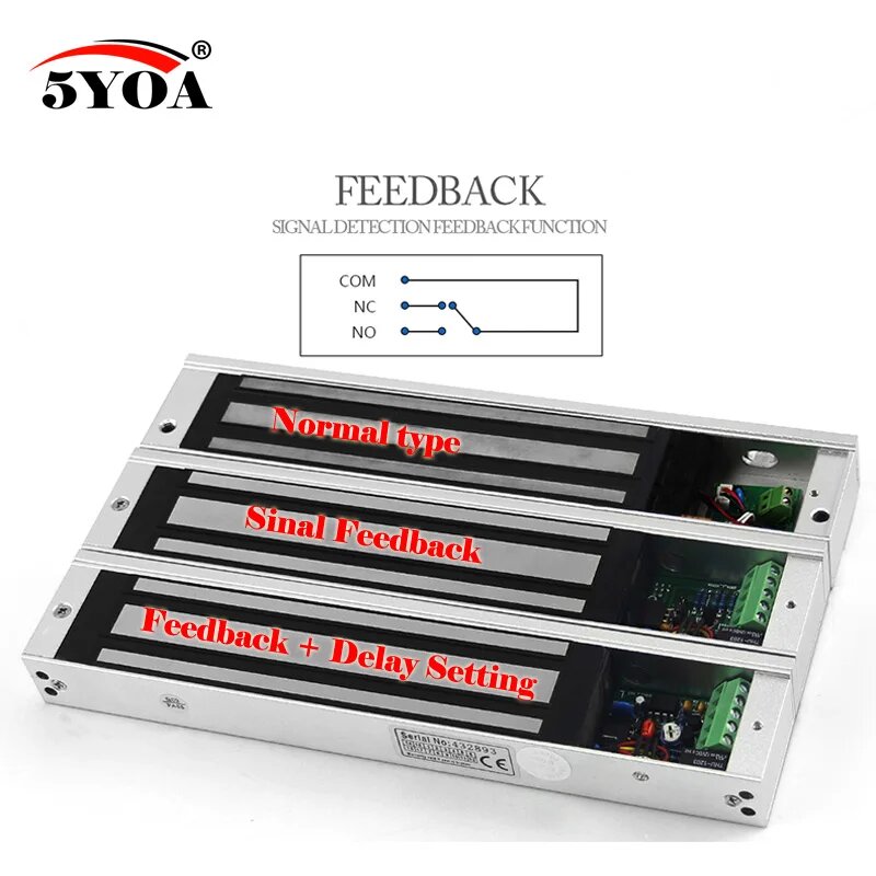 Электронный магнитный замок 5YOA M1803 для двери 180 кг 60kg 100lbs