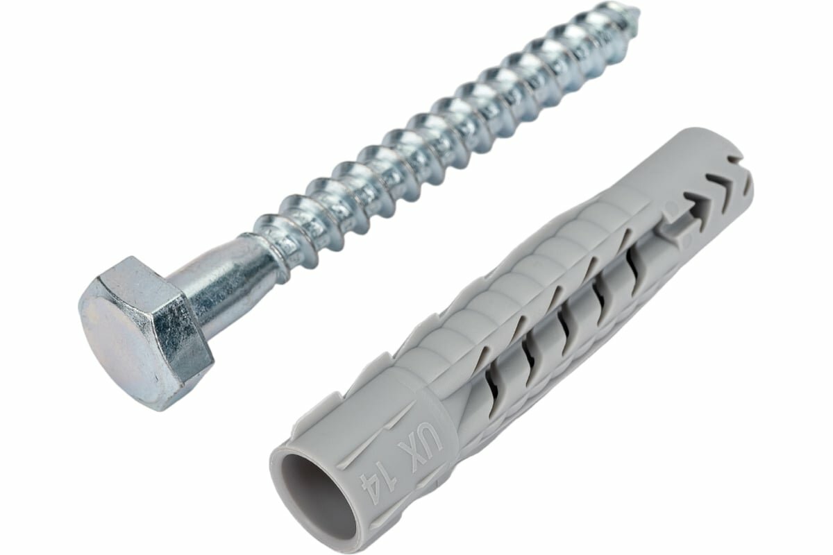 Tecfi Дюбель универсальный VZ нейлон 14x70 с шурупом 2 шт в упаковке 147446