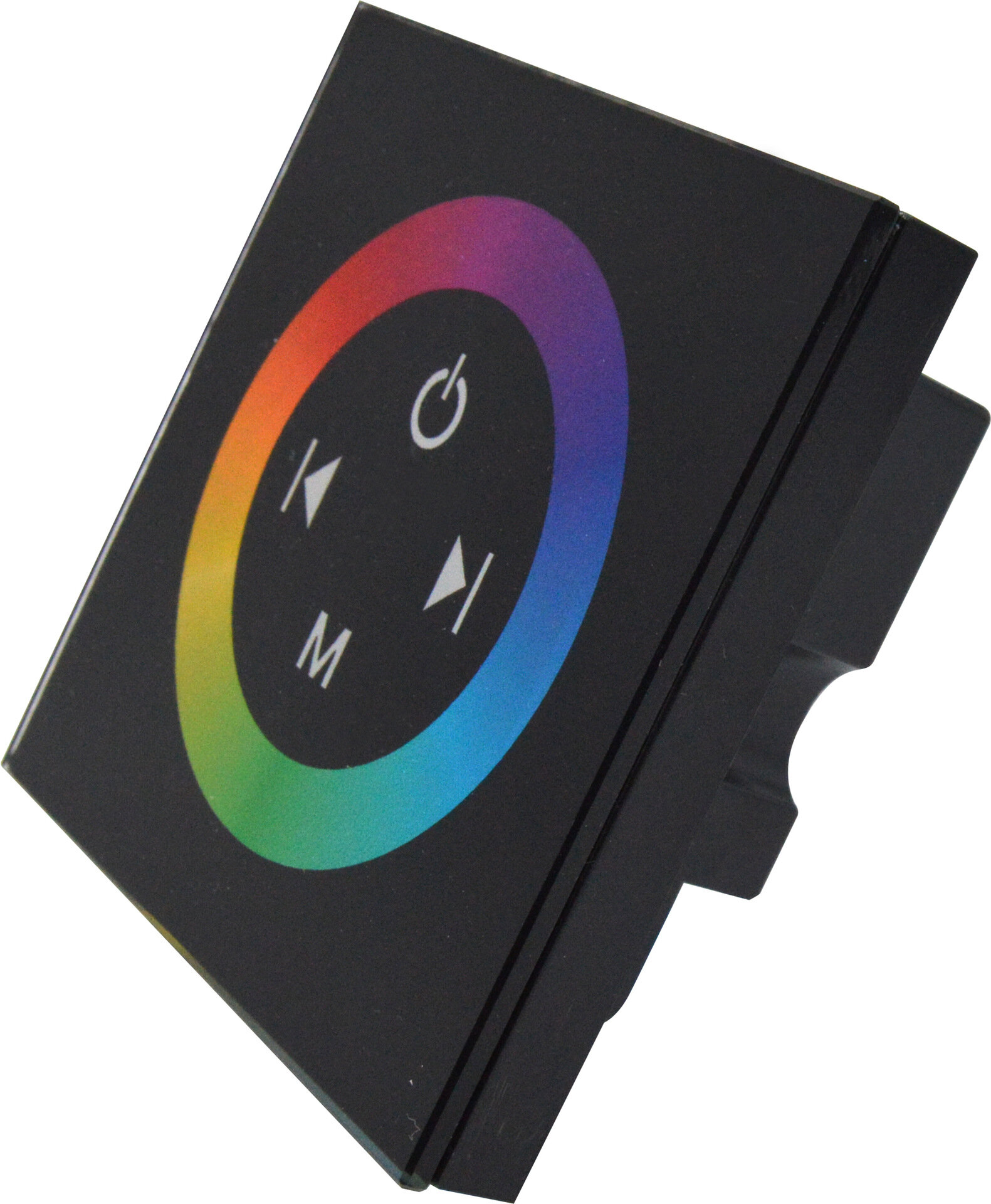 Контроллер для светодиодной ленты с сенсорной панелью, диммер, панель из закаленного стекла, 86-размерная настенная панель с пультом дистанционного управления (RGB-черный)