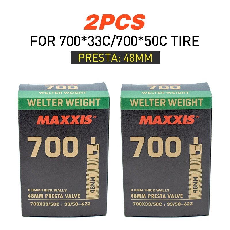 2 шт, сверхлегкие камеры MAXXIS для горного велосипеда 2pc700x33-50FV48