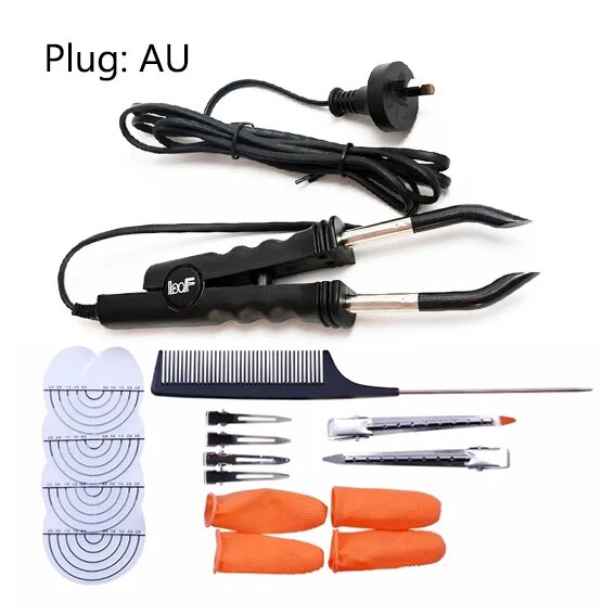 WASIG Термоутюг для наращивания волос, черный AU