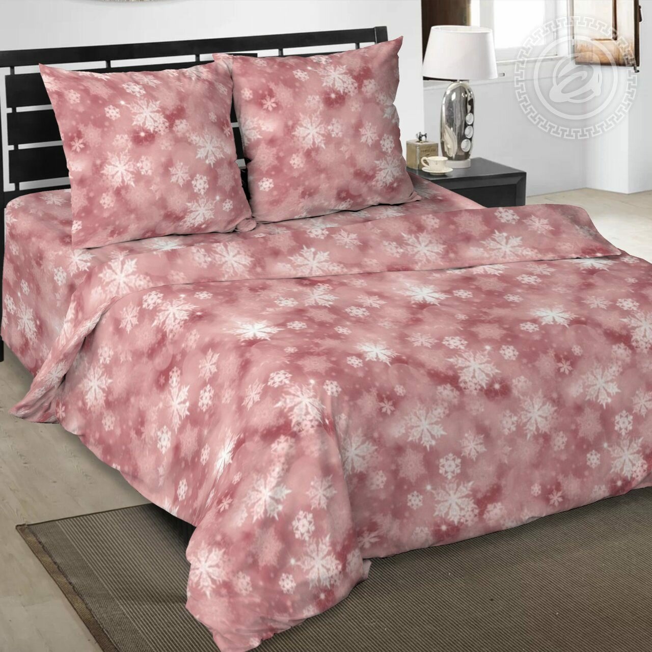 КПБ Ласковый мишка Розовый 1,5-сп. Поплин АртПостель Новогодний