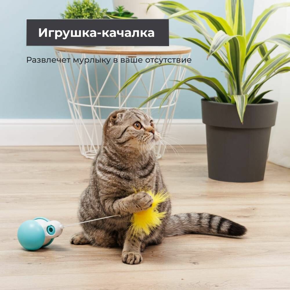 Игрушка интерактивная для кошки, 9х8 см, мятная