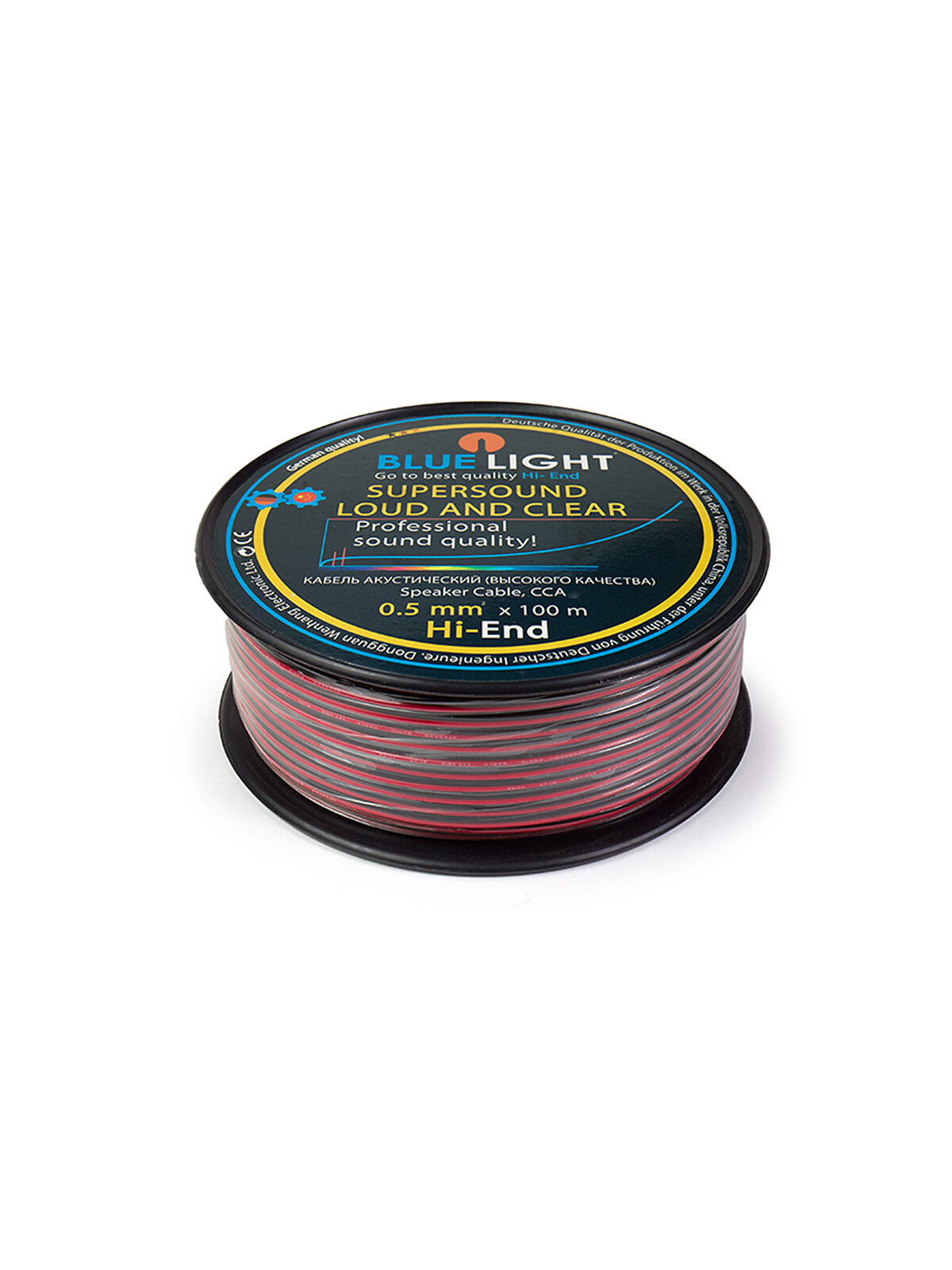 Акустические провода (красный/черный) 2х0,50 (16/0,20*2С - 100 м) Германия (18945)