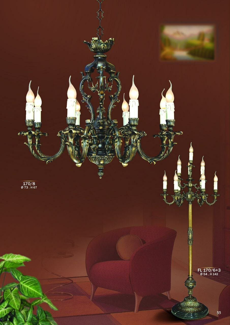 Люстра бронзовая