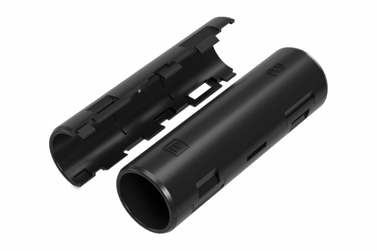 Промрукав Муфта разборная d20 мм атмосферостойкая черная 10шт PR13.0434