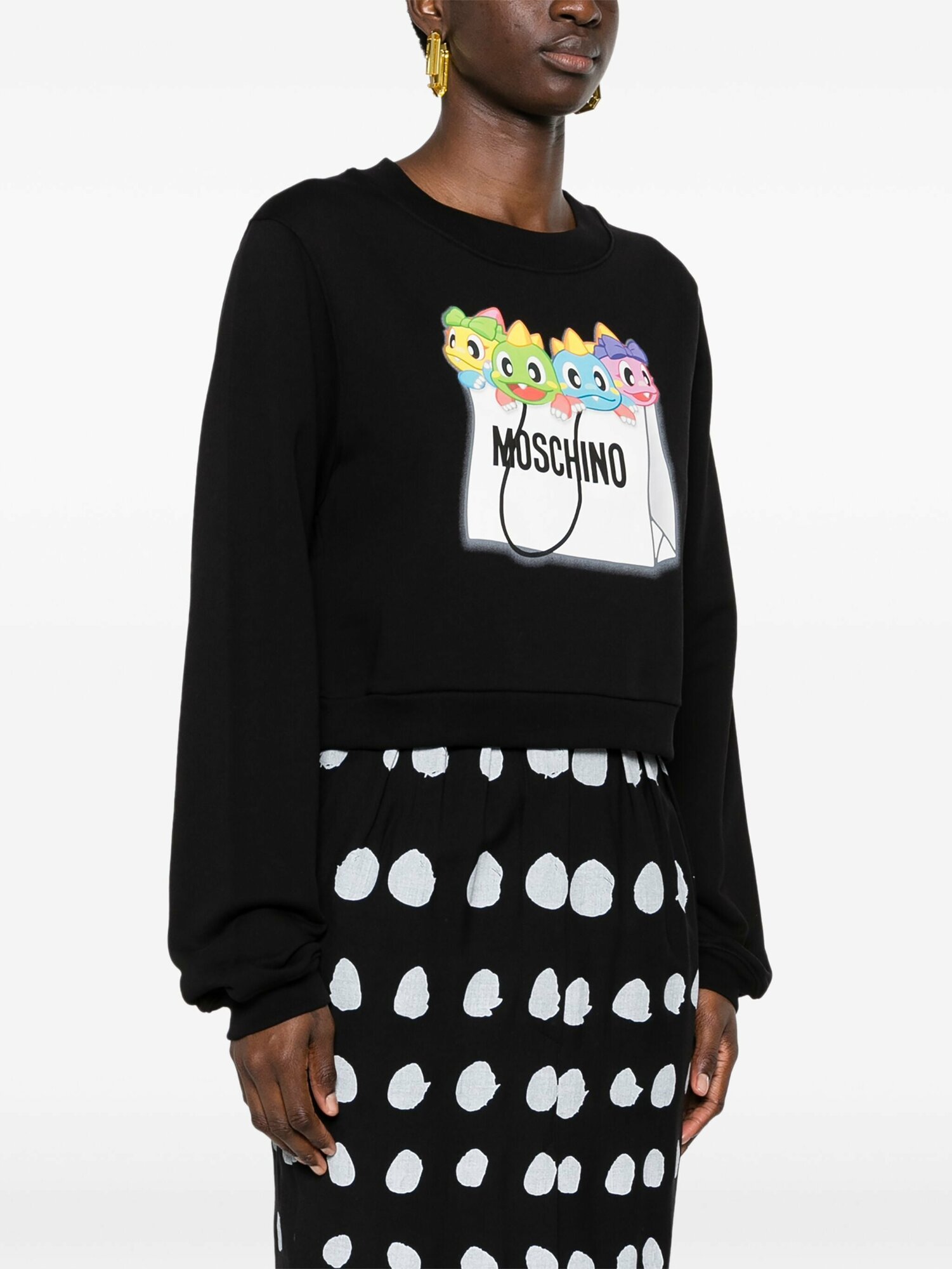 Толстовка MOSCHINO, размер 40, , черный — фото 1