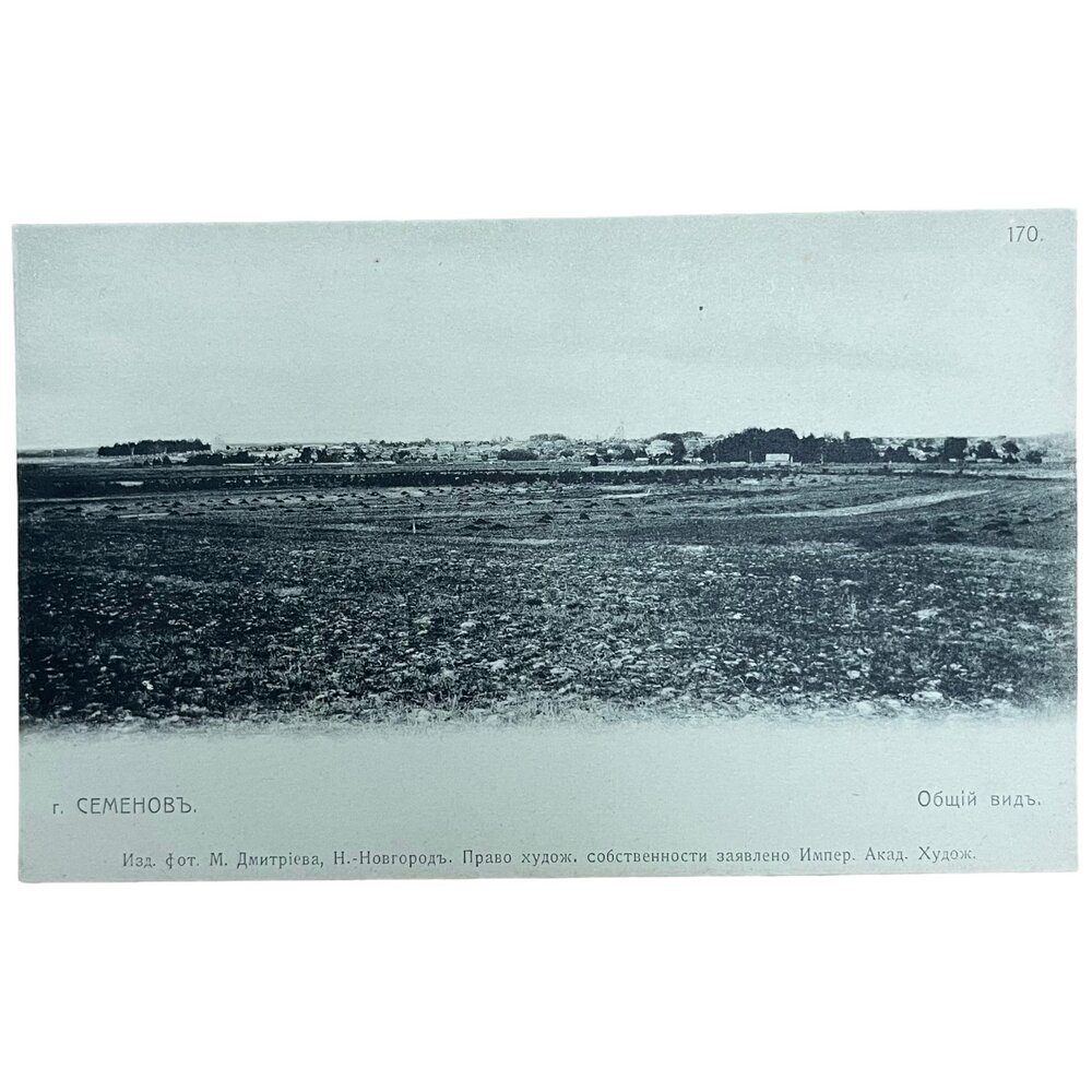 Почтовая открытка "Семенов. Общий вид" 1900-1917 гг. Российская Империя