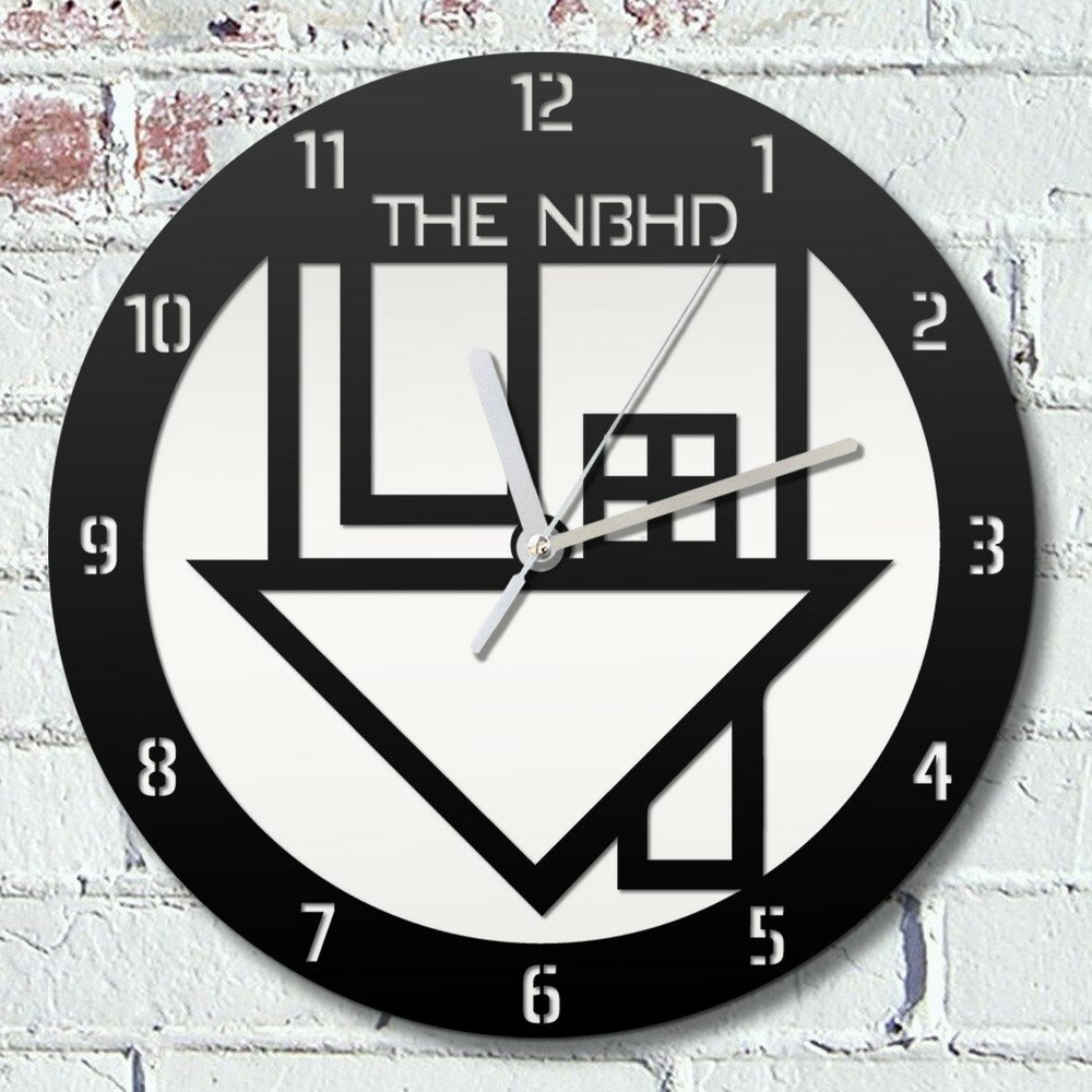 Настенные деревянные бесшумные часы музыка The Neighbourhood (инди, альтернатива, рок, NBHD, Джесси Разерфорд) - 5101