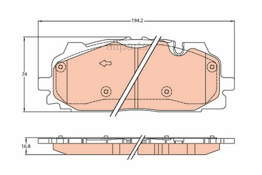 TRW GDB2158 Колодки тормозные передние к-кт