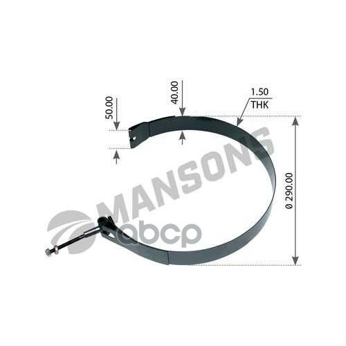 Хомут! воздушный ресивер Scania P/G/R/T Mansons арт. 100669