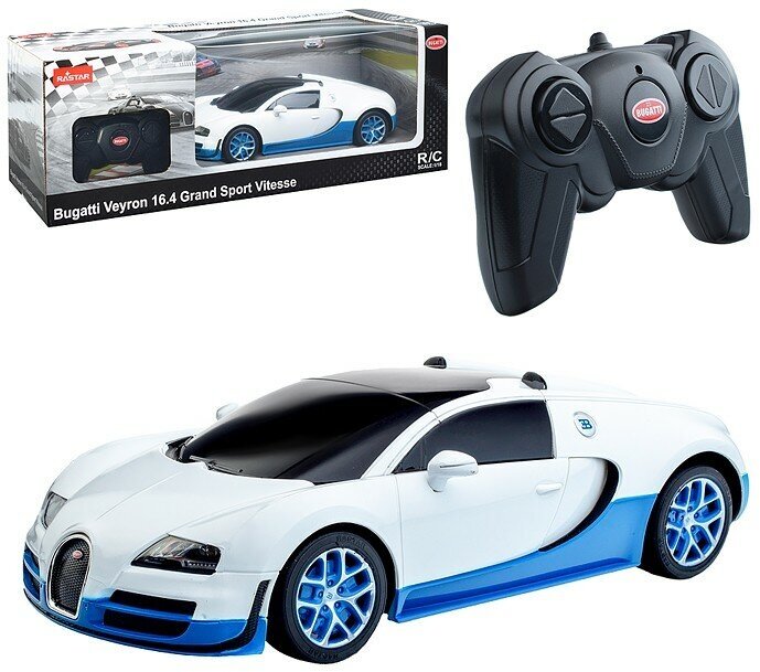 Машина р у 1:18 Bugatti Veyron Grand Sport Vitesse, цвет белый 53900W