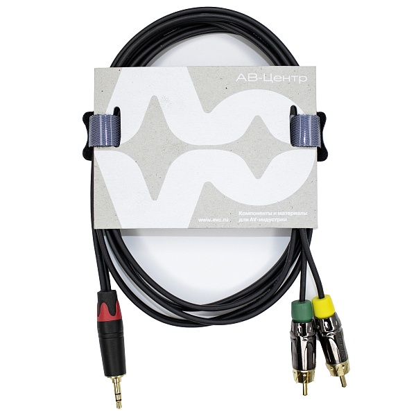 AVCLINK CABLE-923/1.5 Кабель аудио JACK 3.5 (Stereo) - 2*RCA 1.5 м (C118, , KS3PB)