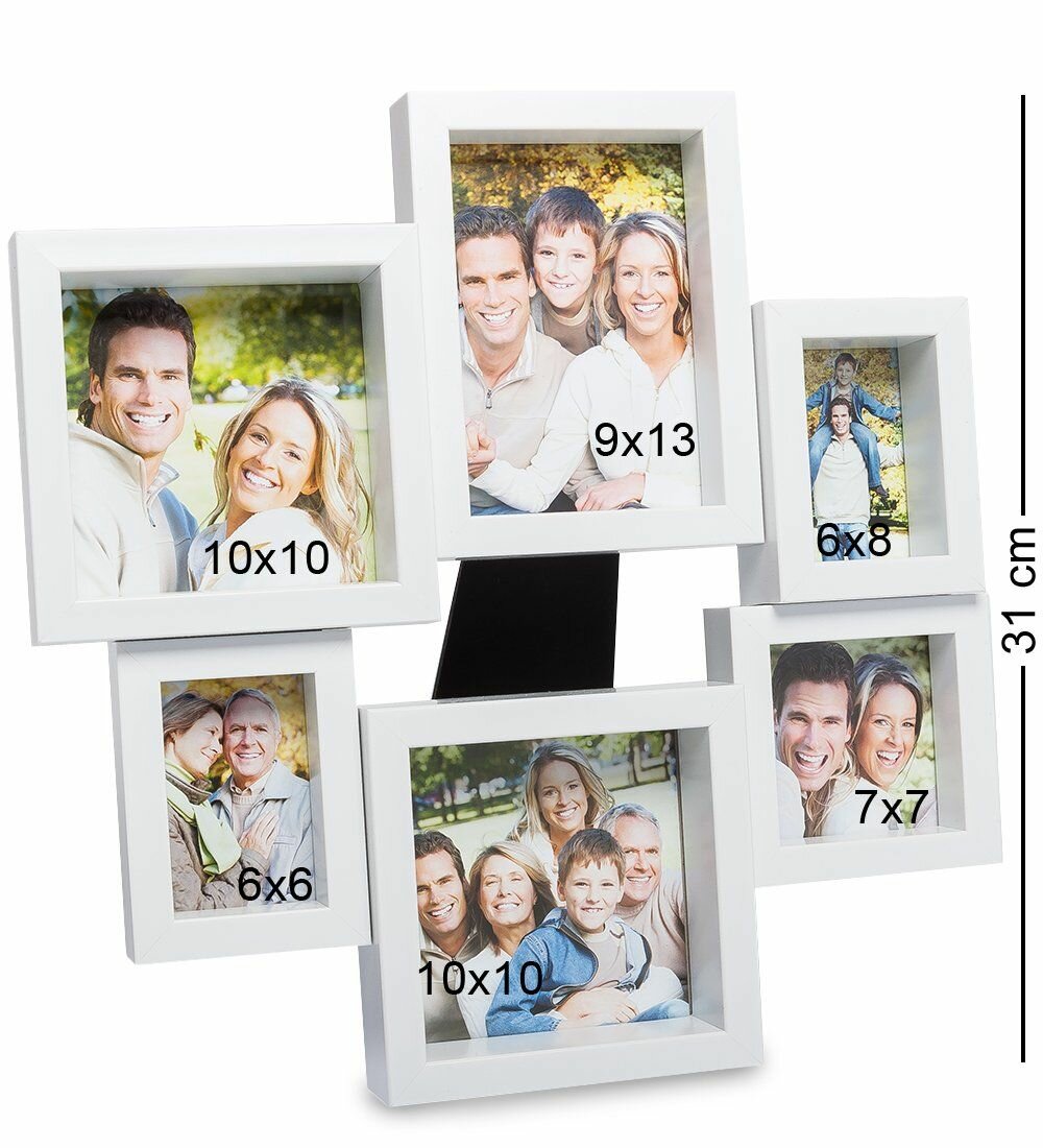 Панно-фоторамка 'Семейная история' (на 6 фото: 9х13, 6х8, 7х7, 10х10)