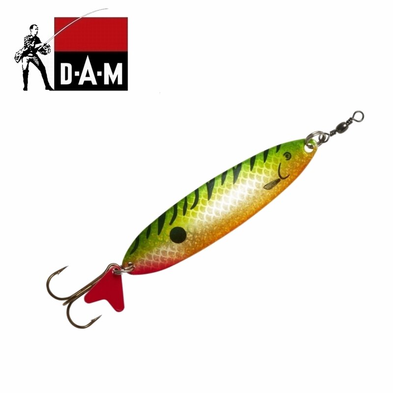 Блесна Колеблющаяся DAM Effzett Slim Standart 85мм/24гр, цвет Fire Tiger UV