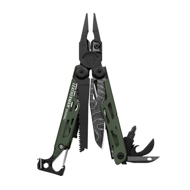 Мультитул Leatherman Signal, 19 функций, зеленый, нейлоновый чехол (832692)