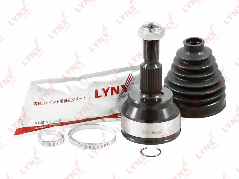 ШРУС наружный LYNXauto CO-3874. Для: Ford, Форд, Focus(Фокус) III 1.6-2.0 10>. Резьба 1 - MM22x1,5. Шлицы наружные, шт. - 27. Шлицы внутренние, шт. -