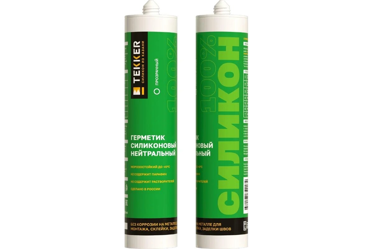 Tekker Герметик силиконовый нейтральный прозрачный 280мл 4680195340134