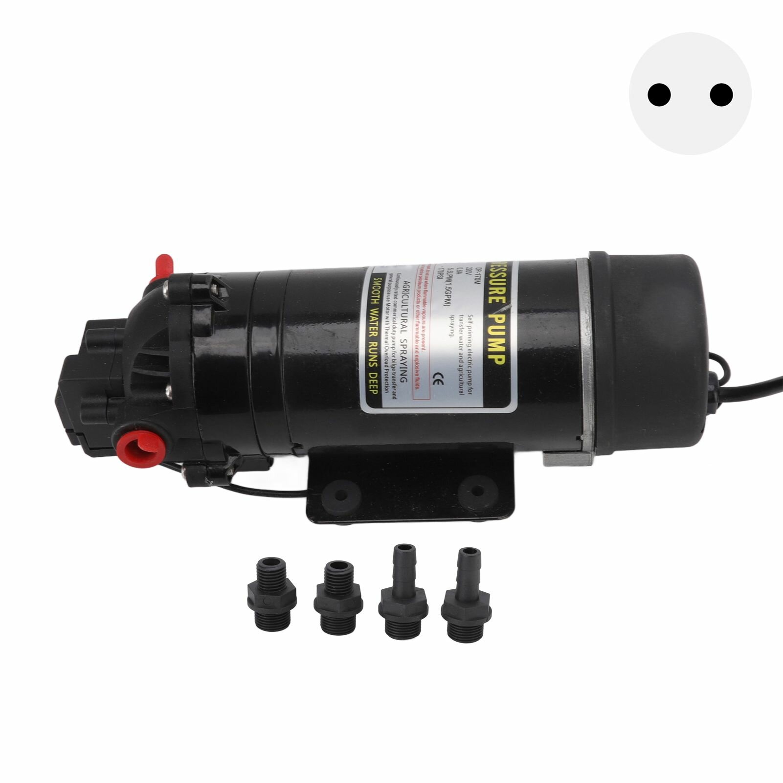 Пластиковый мембранный насос 220V G3,8, напорный, для сельхозорошения