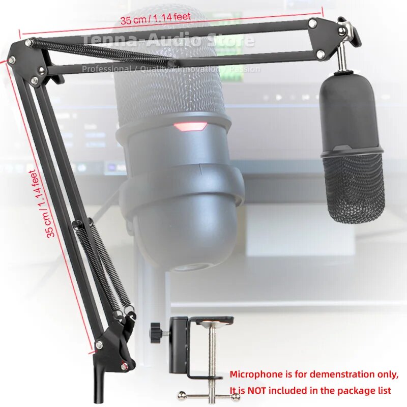 Для HyperX SoloCast Solo литая подставка для микрофона, настольная подвеска, держатель крана, зажим для крепления, настольный кронштейн, штанга для микрофона