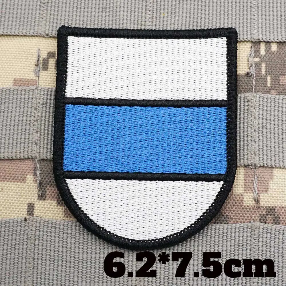 Тактическая нашивка с вышивкой, синий Velcro AD45-3