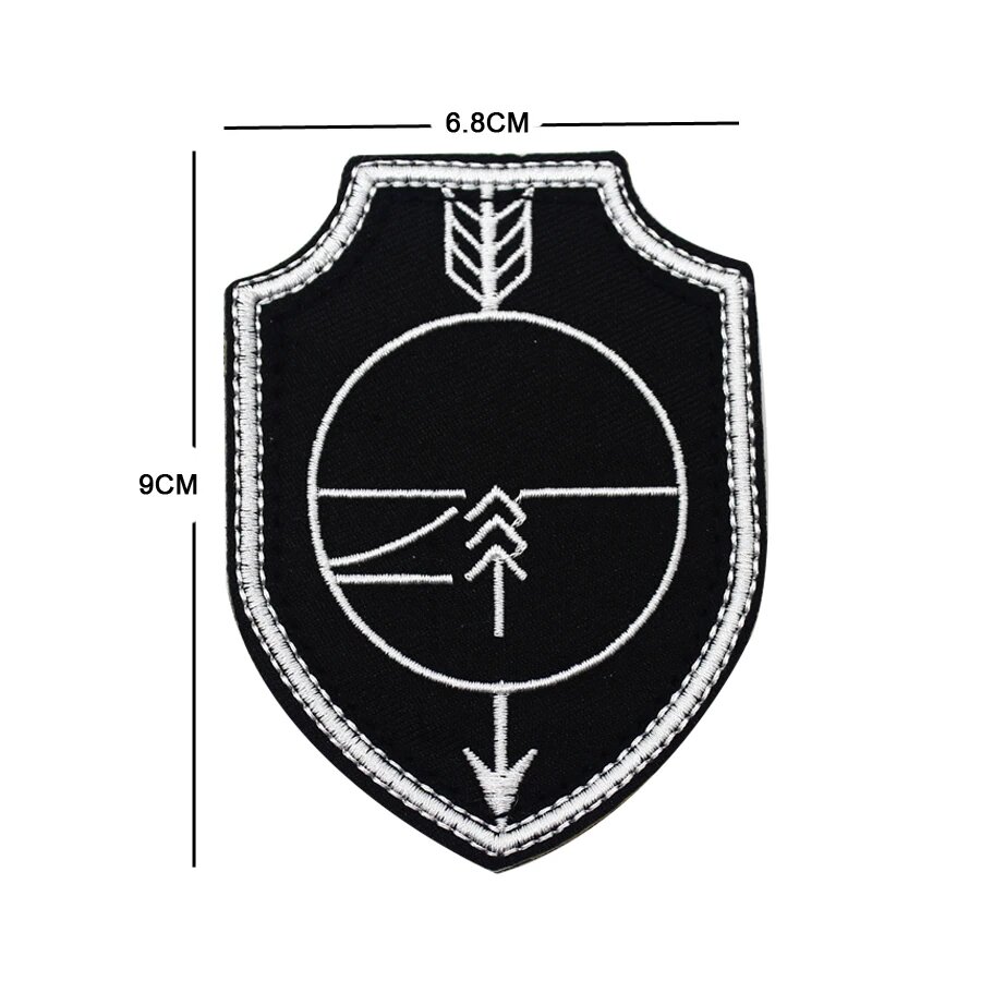 Русская армейская нашивка с шевроном LIBERWOOD Черный, A17 6.8x9cm