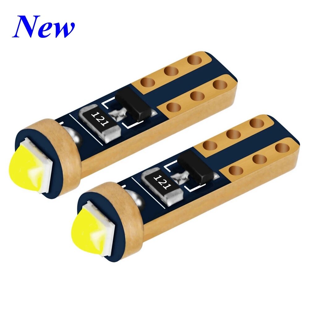 2 шт. T5 W1.2W W3W 70 73 74 79 85 509T Супер яркая светодиодная лампа для салона автомобиля Canbus Auto Wedge Приборная панель Измерительная лампа Желтый